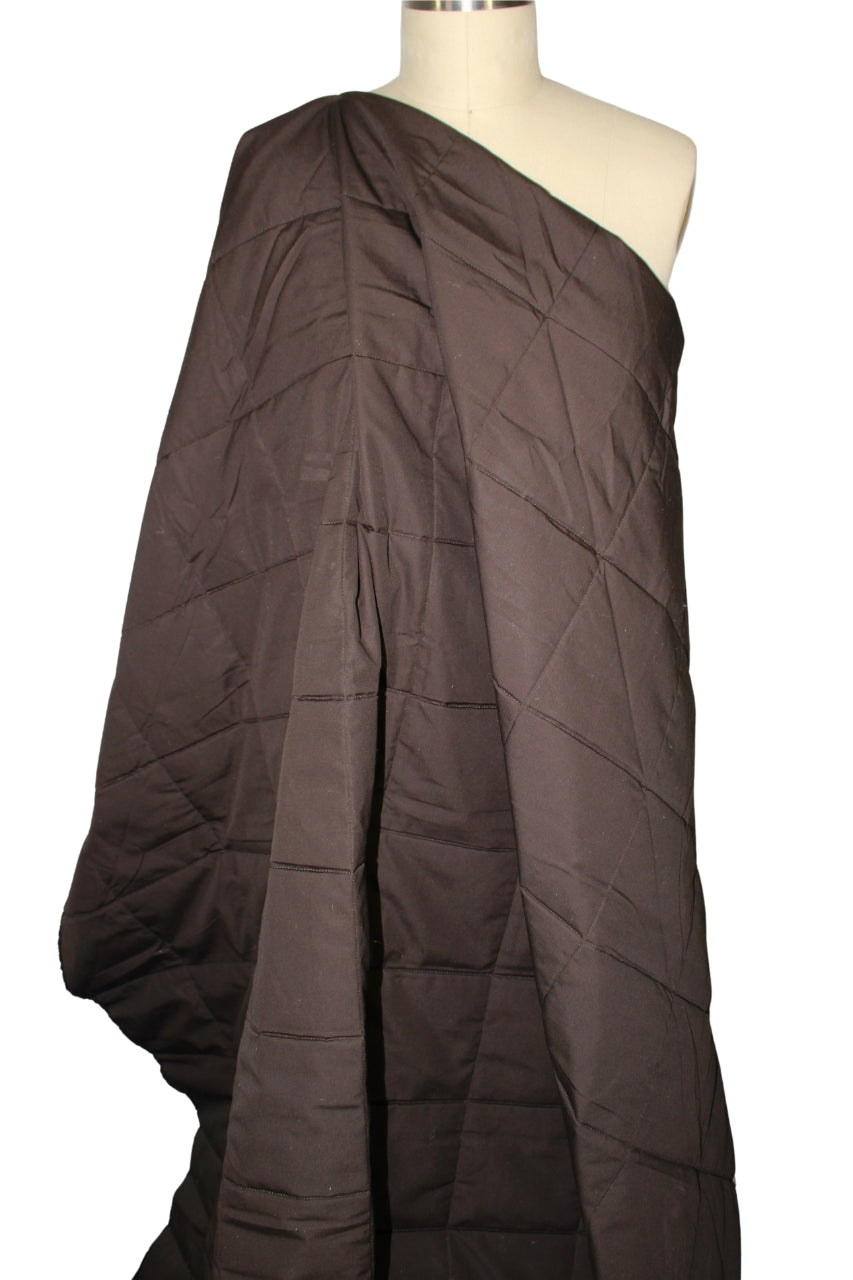 Double Faced Quilted Cotton Coating - Darkest Brown – Gorgeous Fabrics