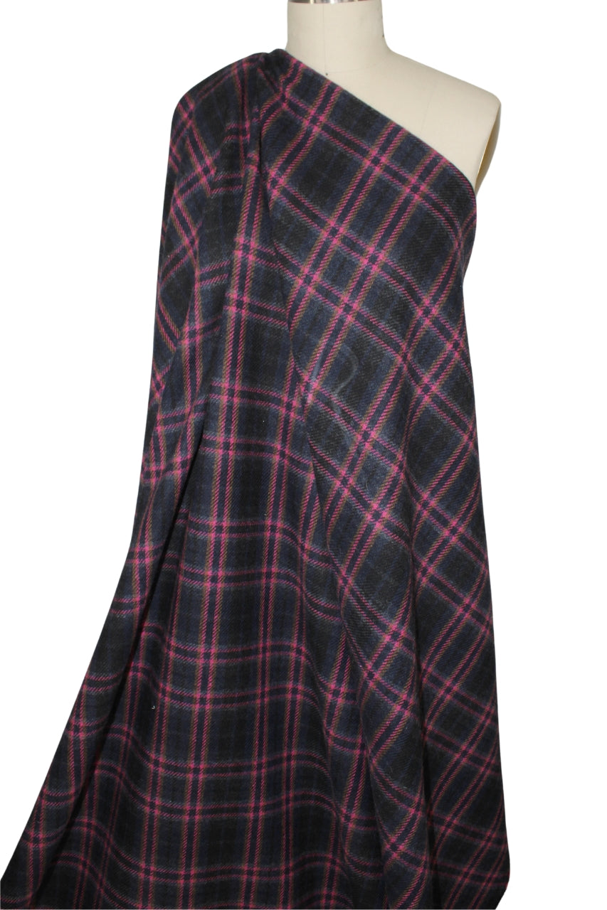 English Plaid Cashmere Blend Flannel - Pink/Olive/Navy/Black – Gorgeous ...