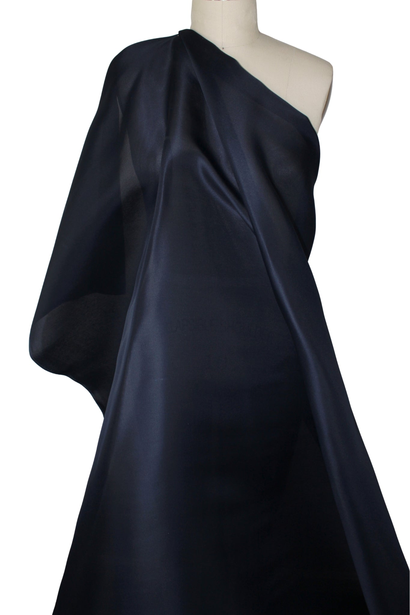Calamo Silk Gazar - Navy – Gorgeous Fabrics