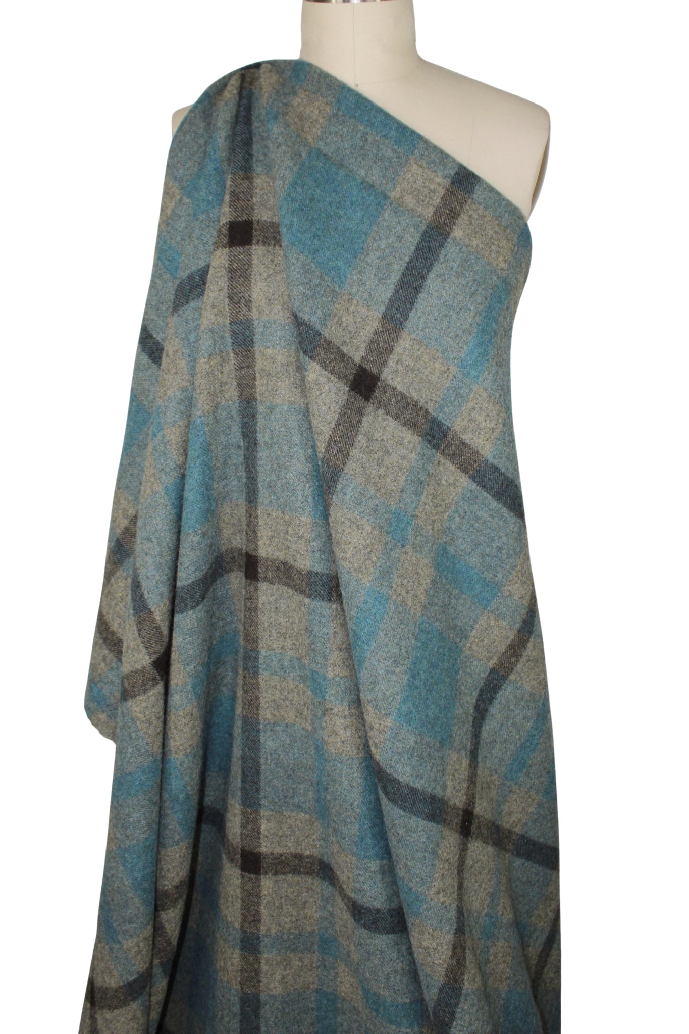 Extra Wide English Plaid Coating - Blues/Gray/Black – Gorgeous Fabrics